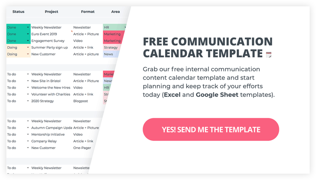 Plan your Internal Communication Content [Template Included]